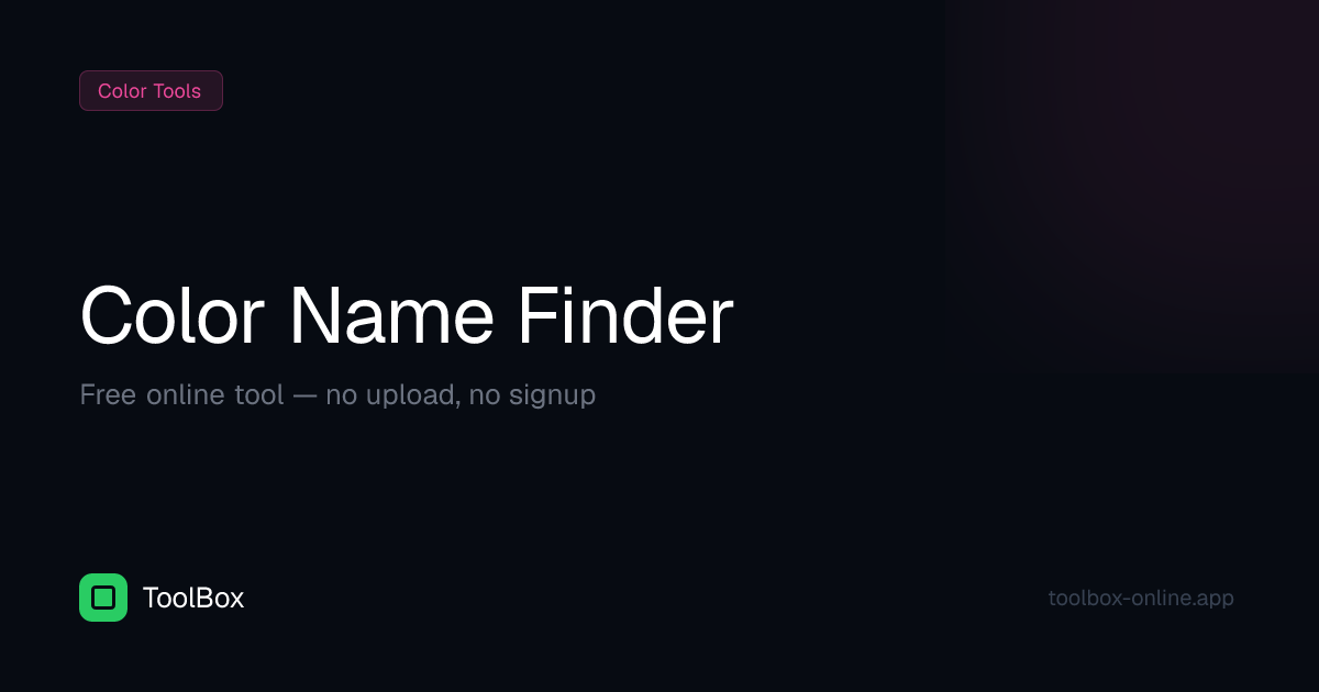 Color Name Lookup - What Color Is This HEX Code